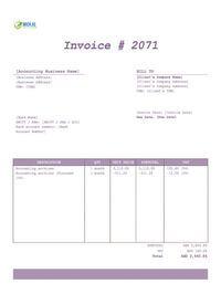 100 Free Invoice Templates for United Arab Emirates - Word, Excel, PDF ...
