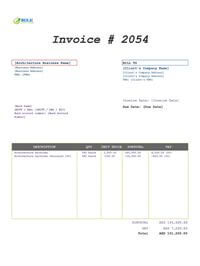 100 Free Invoice Templates for United Arab Emirates - Word, Excel, PDF ...