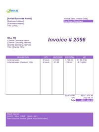 100 Free Invoice Templates for United Arab Emirates - Word, Excel, PDF ...
