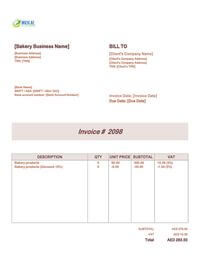 100 Free Invoice Templates for United Arab Emirates - Word, Excel, PDF ...