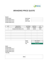 118 Free Price Quote Templates for United Arab Emirates - Word, Excel ...
