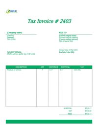 100 Free Invoice Templates for United Arab Emirates - Word, Excel, PDF ...