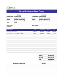 118 Free Price Quote Templates for United Arab Emirates - Word, Excel ...