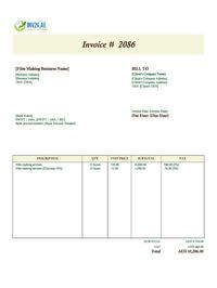 100 Free Invoice Templates for United Arab Emirates - Word, Excel, PDF ...
