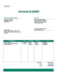 100 Free Invoice Templates for United Arab Emirates - Word, Excel, PDF ...