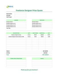 118 Free Price Quote Templates for United Arab Emirates - Word, Excel ...