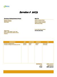 100 Free Invoice Templates for United Arab Emirates - Word, Excel, PDF ...