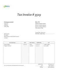 100 Free Invoice Templates for United Arab Emirates - Word, Excel, PDF ...