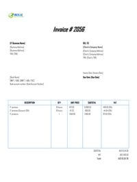 100 Free Invoice Templates for United Arab Emirates - Word, Excel, PDF ...