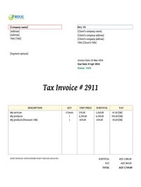 100 Free Invoice Templates for United Arab Emirates - Word, Excel, PDF ...