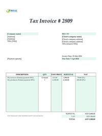 100 Free Invoice Templates for United Arab Emirates - Word, Excel, PDF ...