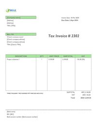 100 Free Invoice Templates for United Arab Emirates - Word, Excel, PDF ...