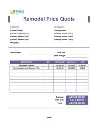 118 Free Price Quote Templates for United Arab Emirates - Word, Excel ...