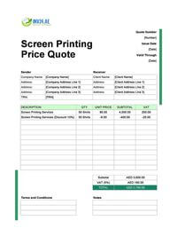 118 Free Price Quote Templates for United Arab Emirates - Word, Excel ...