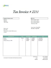 100 Free Invoice Templates for United Arab Emirates - Word, Excel, PDF ...