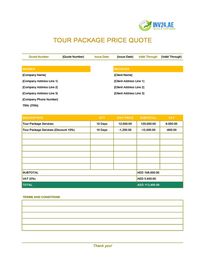 118 Free Price Quote Templates for United Arab Emirates - Word, Excel ...
