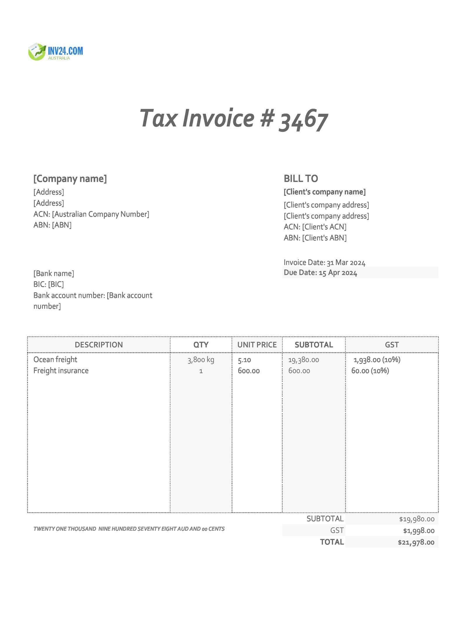 Freight Invoice in Australia: Meaning, Example & Essential Constituents