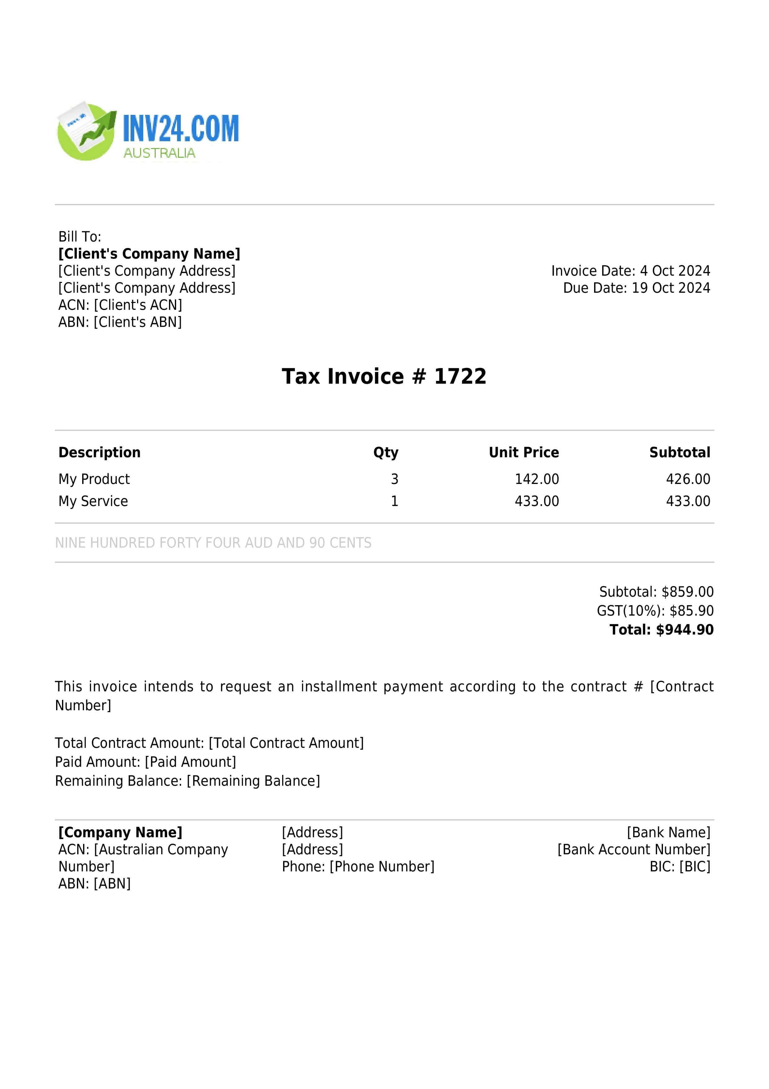 Balance Payment Invoice in Australia: Meaning, Sample & Email Template