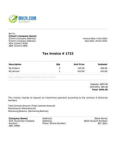Balance Payment Invoice in Australia: Meaning, Sample & Email Template