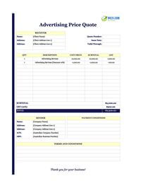 141 Free Price Quote Templates for Australia - Word, Excel, PDF, Google ...
