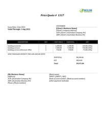 141 Free Price Quote Templates for Australia - Word, Excel, PDF, Google ...