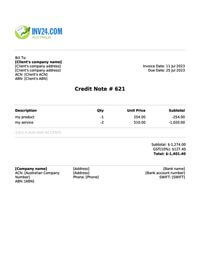 Free Credit Note Maker for Australia (PDF)