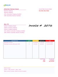 111 Free Invoice Templates for Australia - Word, Excel, PDF, Google ...