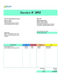 111 Free Invoice Templates for Australia - Word, Excel, PDF, Google ...