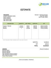 52 Free Estimate Templates for Australia: Word, Excel, PDF, Google Docs ...