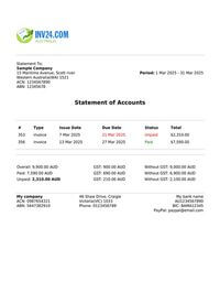 3 Free Statement of Accounts Templates for Australia - Word, Excel, PDF ...