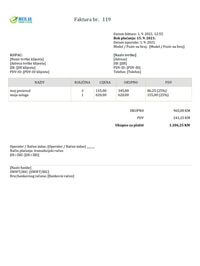 11 Besplatnih predložaka izgleda faktura BiH - Word, Excel, PDF, Google ...