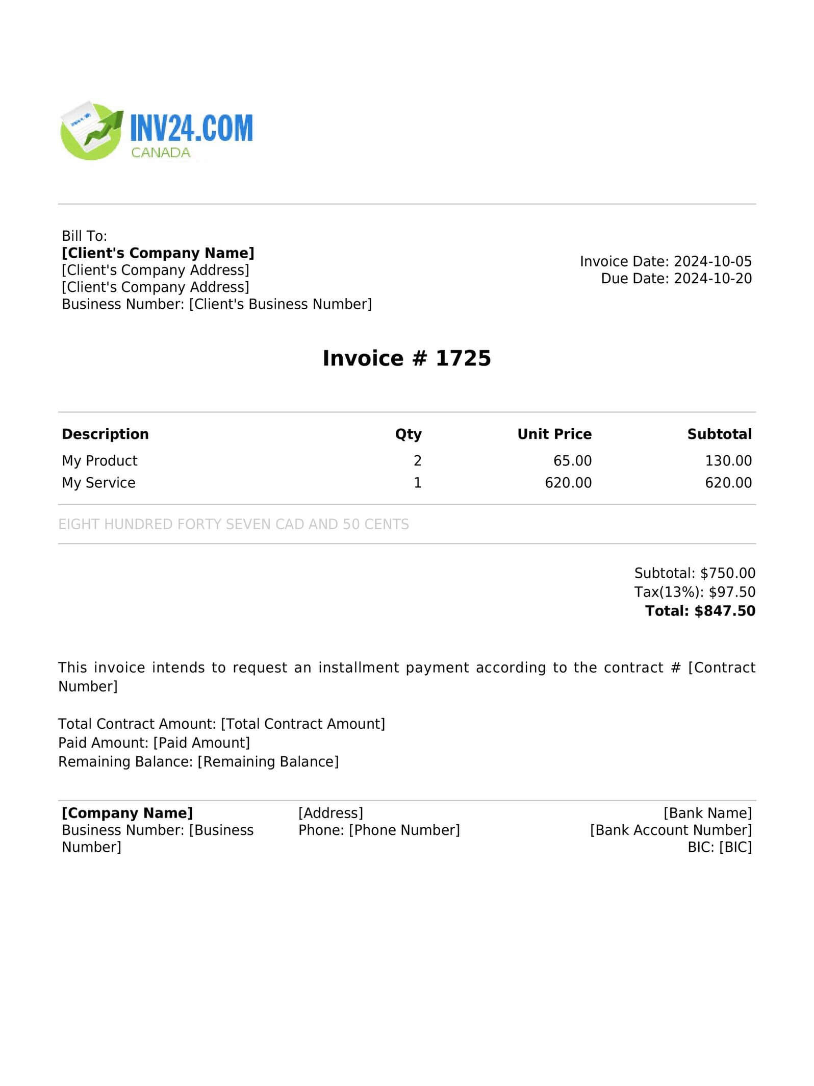 Balance Payment Invoice in Canada: Meaning, Sample & Email Template