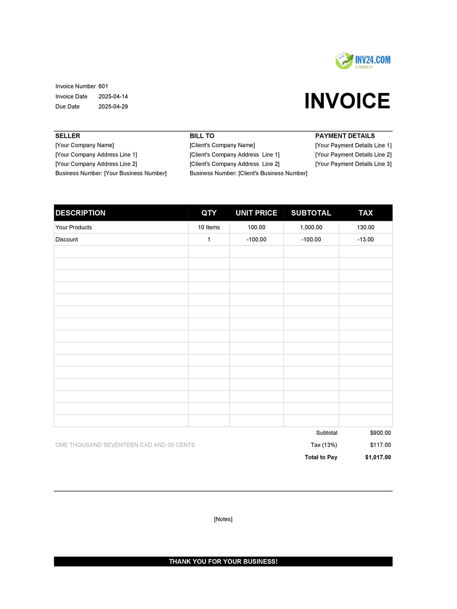 Product Invoices in Canada: Definition, Examples & Accounting