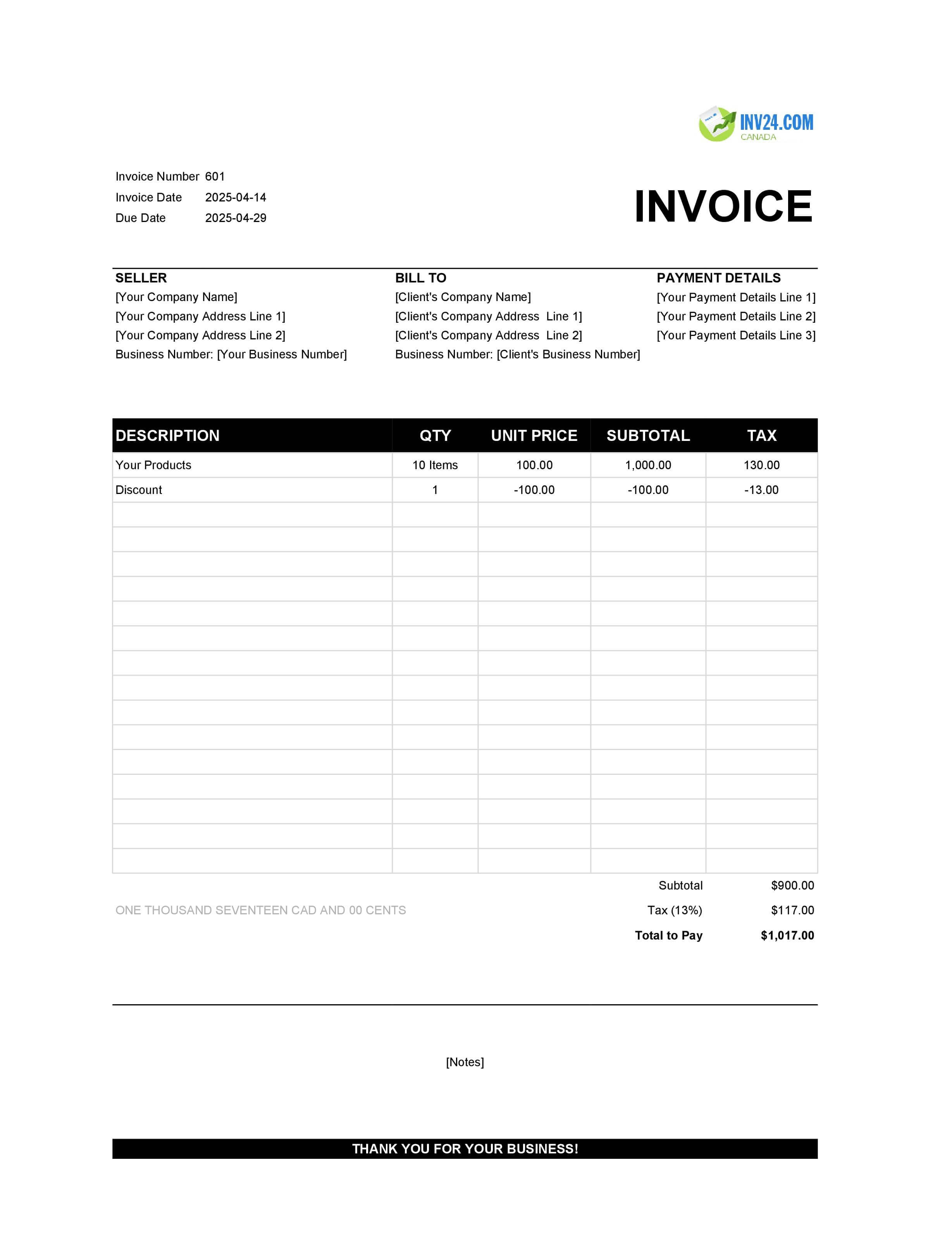 Product Invoices in Canada: Definition, Examples & Accounting