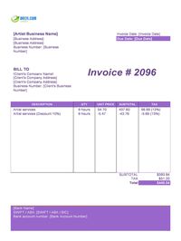 107 Free Invoice Templates for Canada - Word, Excel, PDF, Google Docs ...