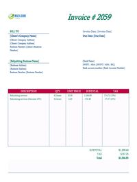 107 Free Invoice Templates for Canada - Word, Excel, PDF, Google Docs ...