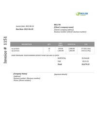 107 Free Invoice Templates for Canada - Word, Excel, PDF, Google Docs ...