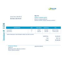 107 Free Invoice Templates for Canada - Word, Excel, PDF, Google Docs ...