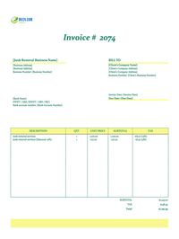 107 Free Invoice Templates for Canada - Word, Excel, PDF, Google Docs ...