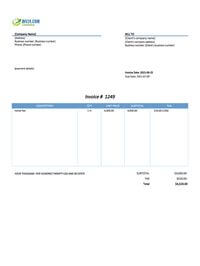 107 Free Invoice Templates for Canada - Word, Excel, PDF, Google Docs ...
