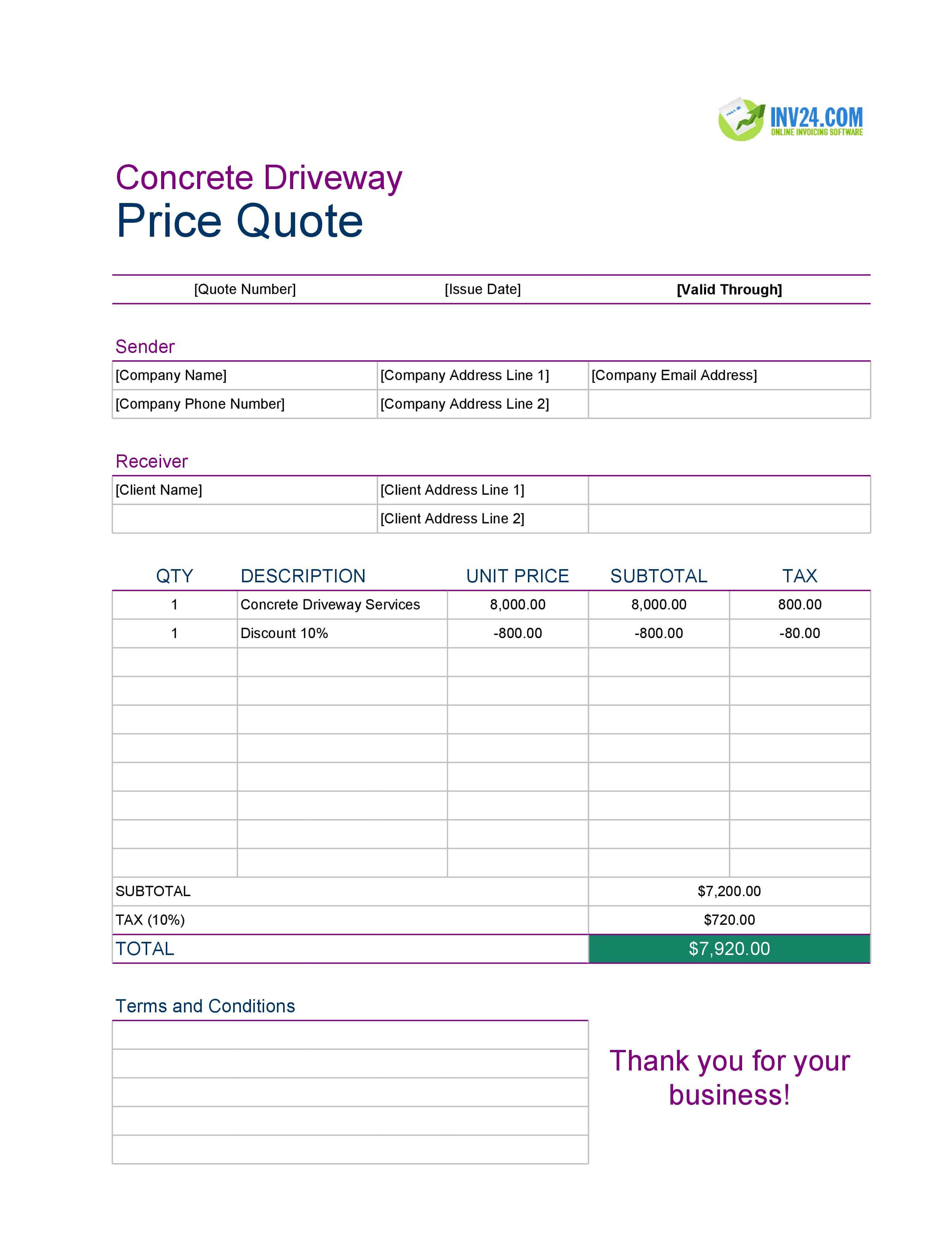 Driveway Concrete Quotes