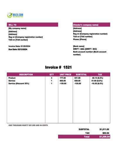 Purchase Invoice: Definition & Sample