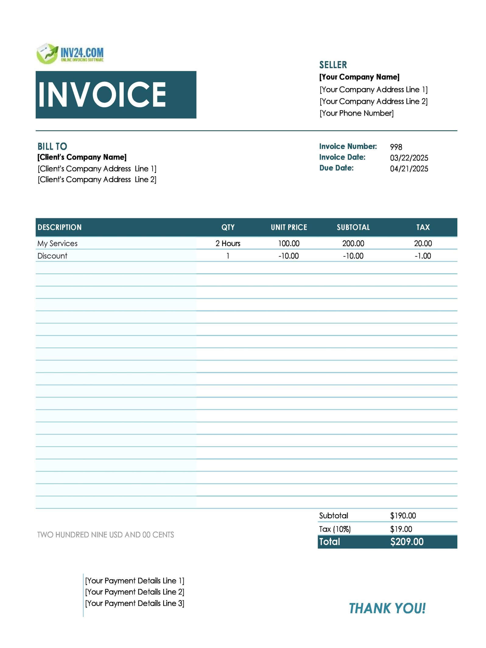 Service Invoices: Example & Detailed Understanding