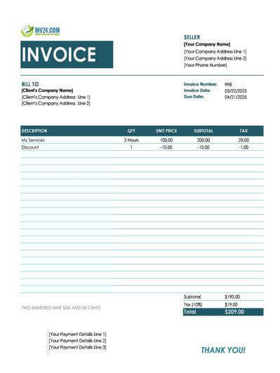 Service Invoices: Example & Detailed Understanding