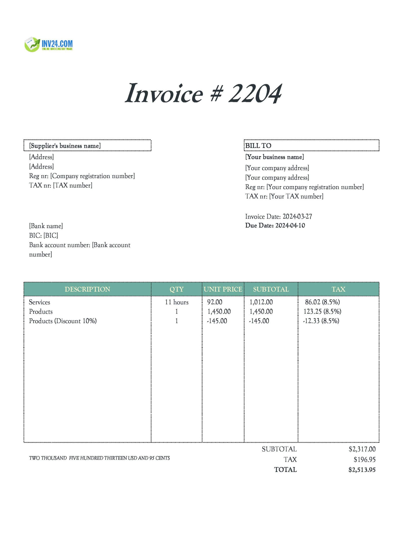 Supplier Invoice: Meaning & Sample