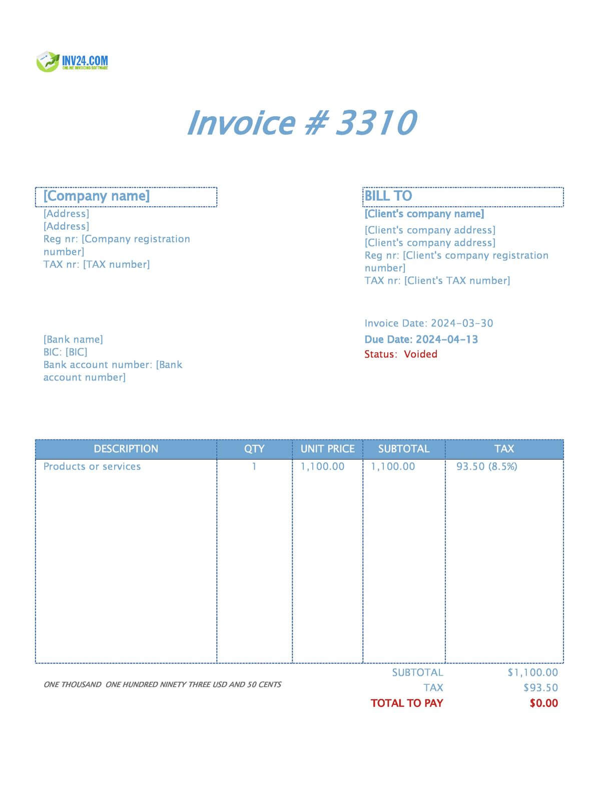 Void Invoice: Meaning, Example