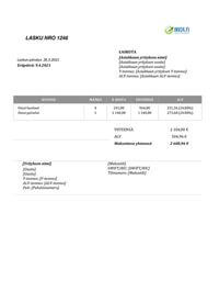 37 Ilmaista laskupohjaa - Word, Excel, PDF, Google Docs/Sheets