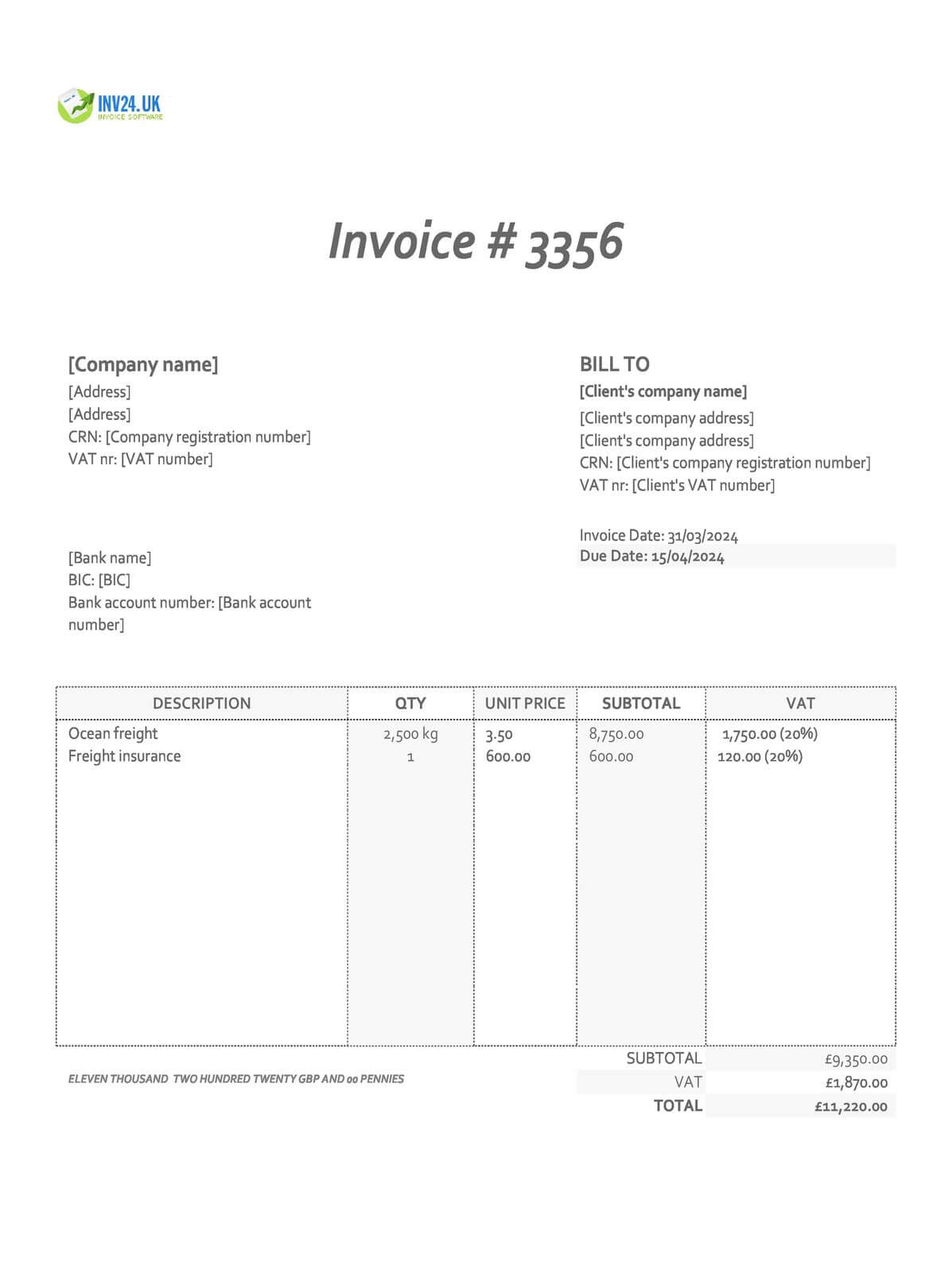 Freight Invoice in UK: Meaning, Example & Essential Constituents