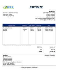 53 Free Estimate Templates for UK - Word, Excel, PDF, Google Docs/Sheets