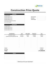 143 Free Price Quote Templates for the United Kingdom - Word, Excel ...